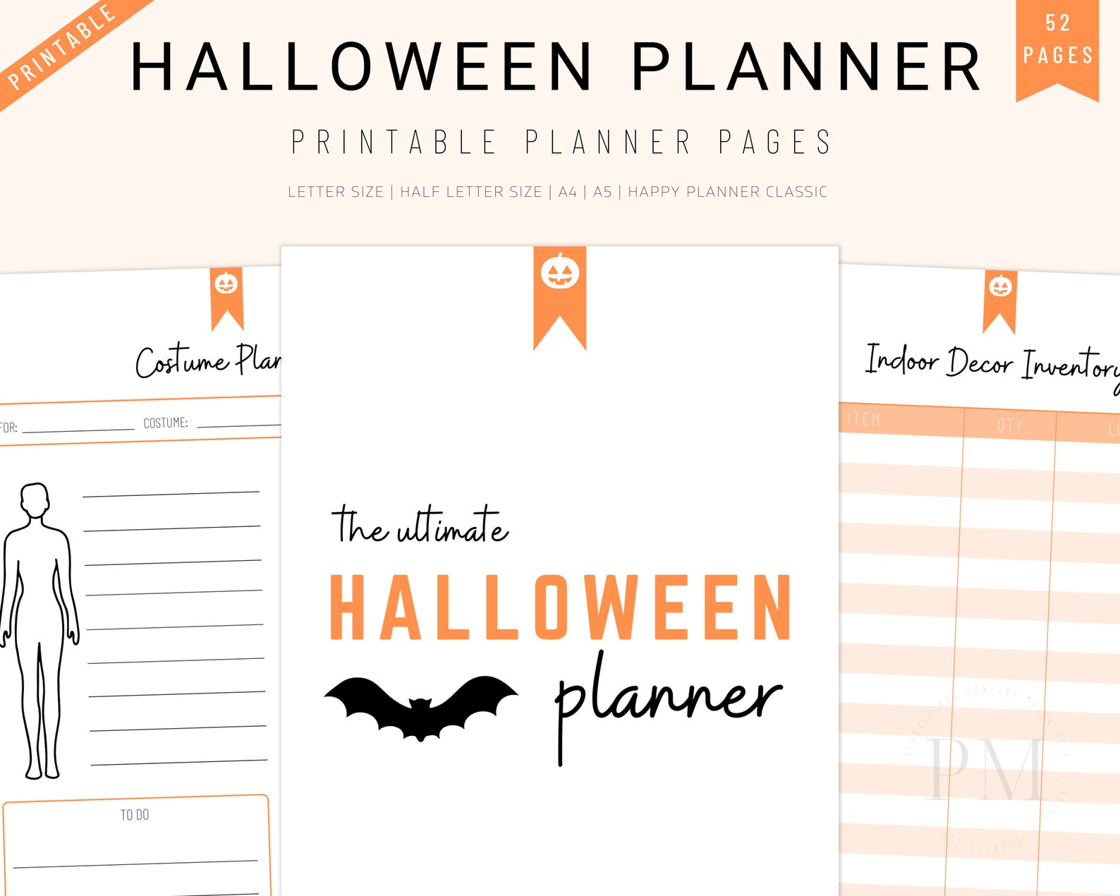 Printable Halloween Planner Holiday Planner Halloween - Etsy