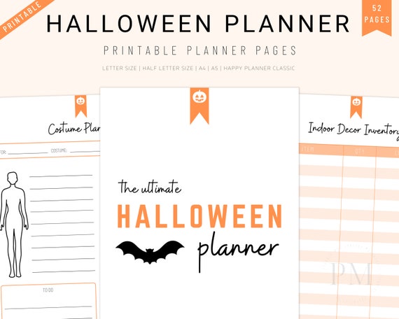 Printable Halloween Planner Holiday Planner Halloween - Etsy