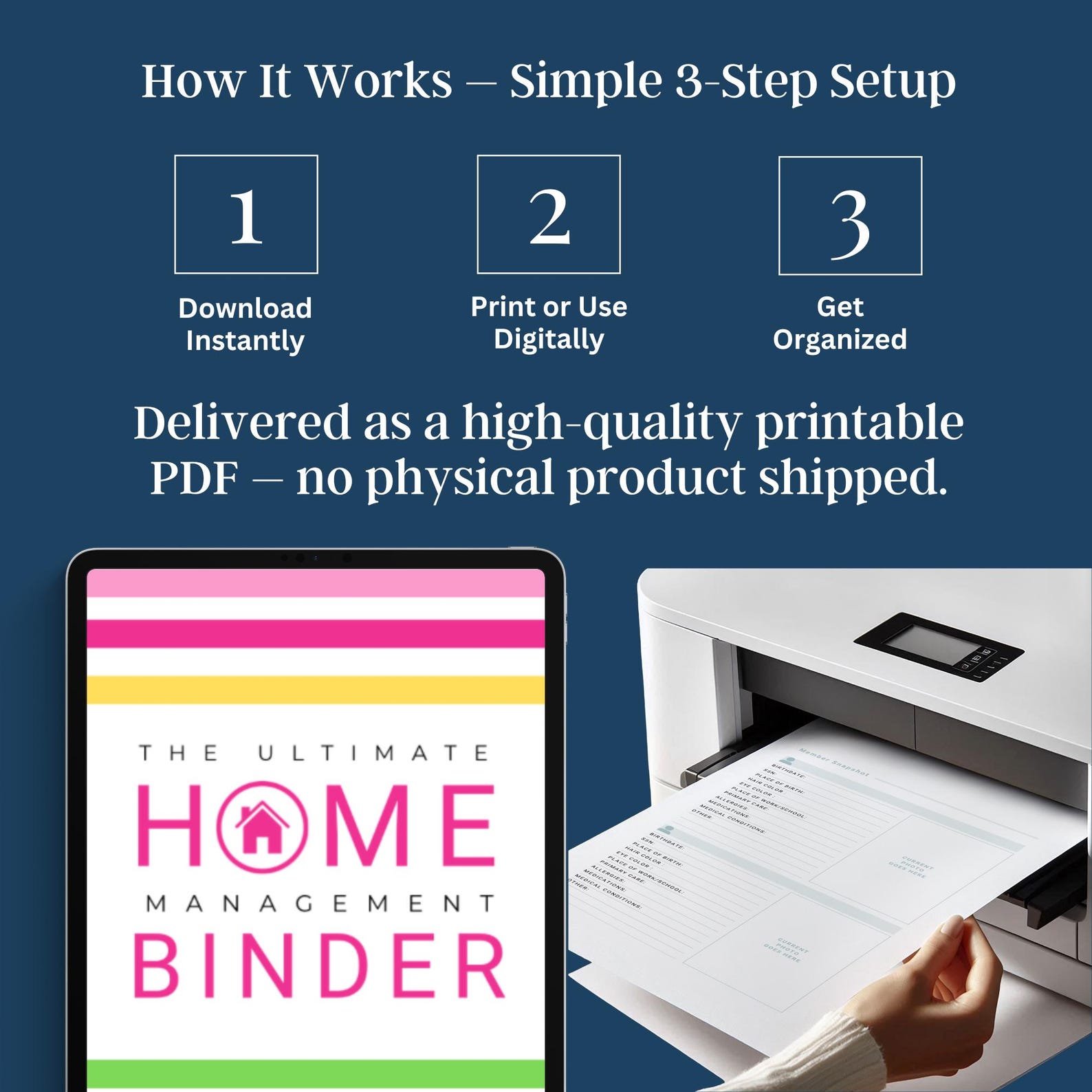 Life Binder, Home Management Binder, Emergency Binder, ADHD Planner ...