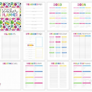 Teacher Planner 2023-2024, Lesson Planner Printable, Academic Planner ...