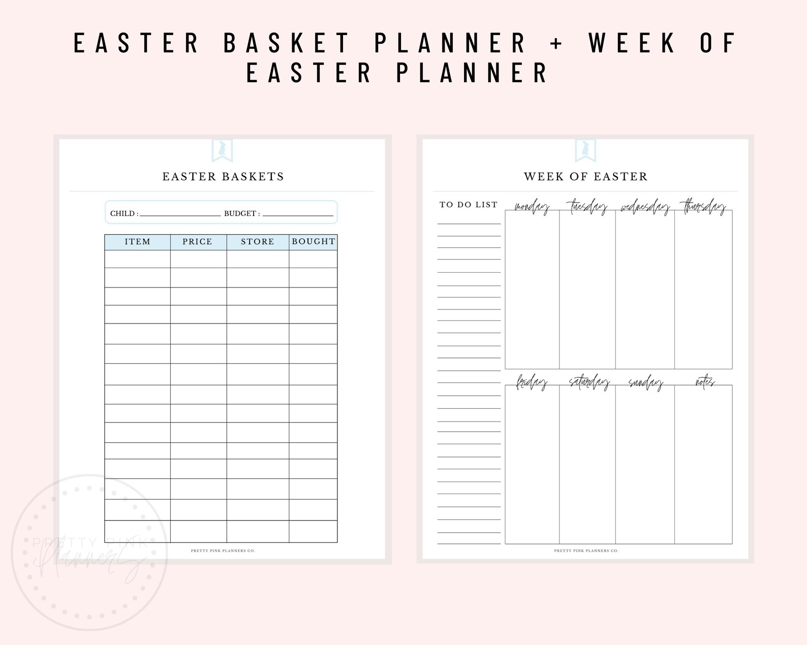 Easter Planner Spring Planner Easter Organizer Easter - Etsy