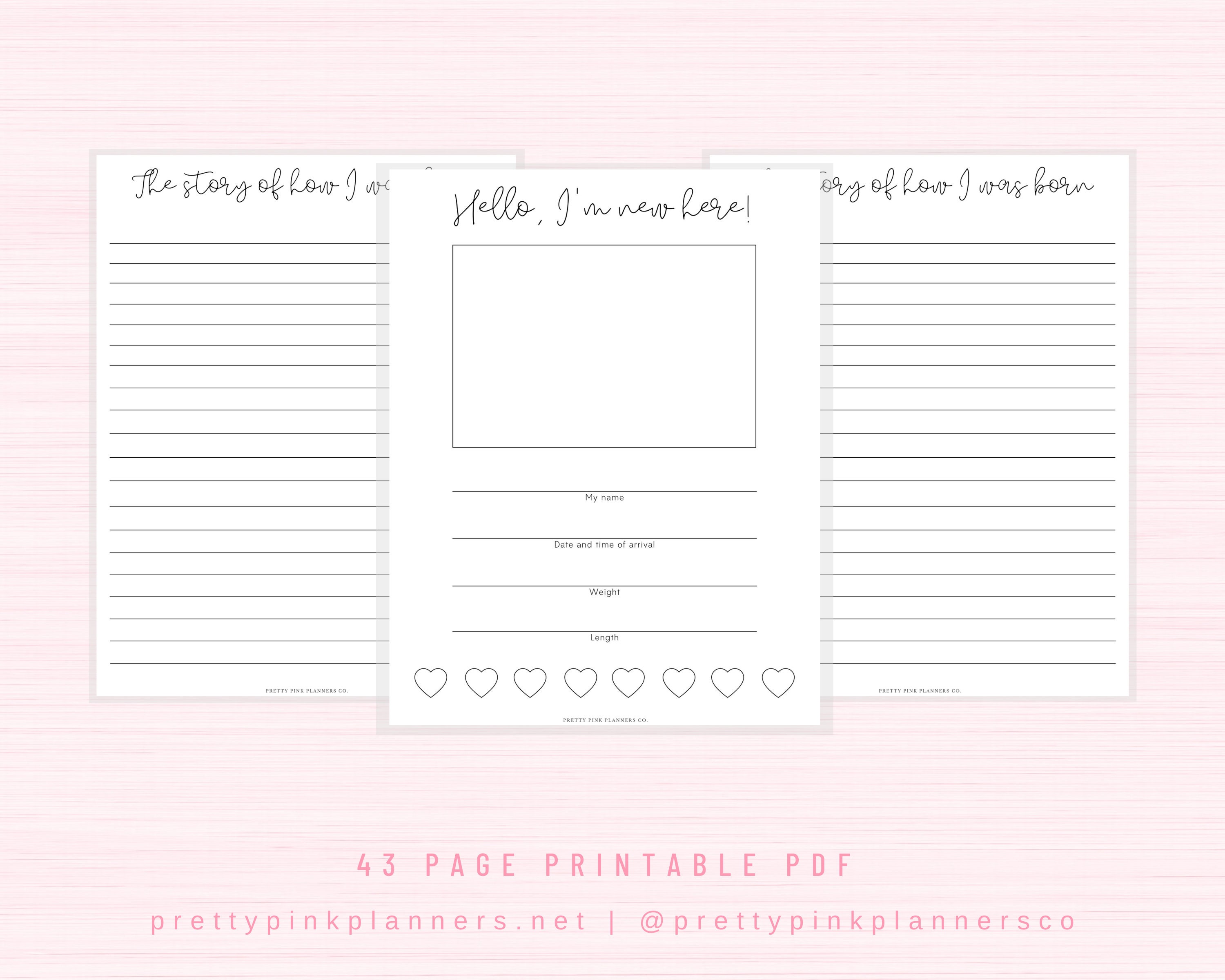 Baby Book Printable Baby Book Pages Baby Memory Book Baby | Etsy Canada