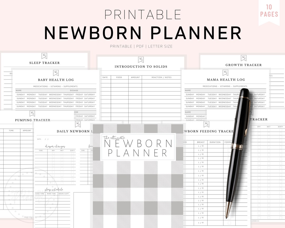 Newborn Planning Kit, Baby Planner, New Mom Planner, Baby Shower Gift ...