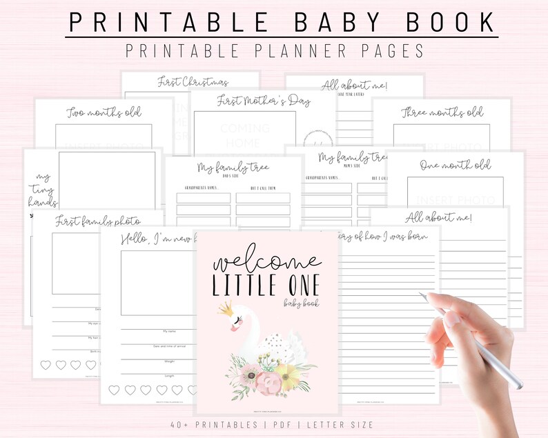Baby Book Printable Baby Book Pages Baby Memory Book Baby | Etsy