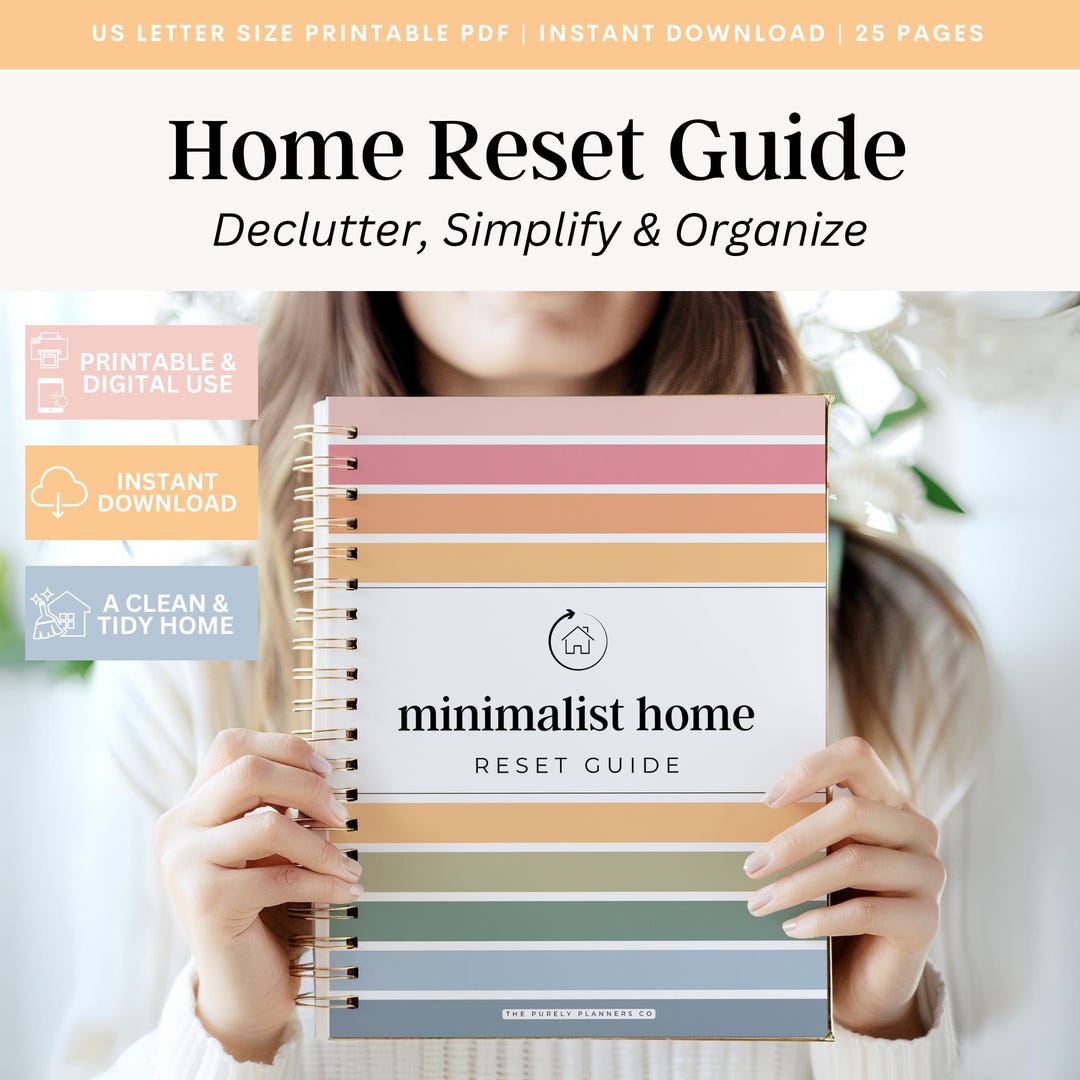 Declutter Worksheet Declutter Planner Insert Declutter Workbook ...