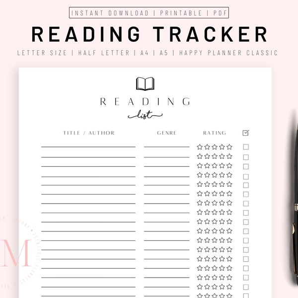 Reading Journal Printable A5 - Etsy