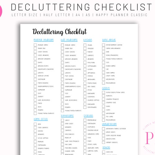 30 Day Declutter Challenge Printable Cleaning Planner - Etsy
