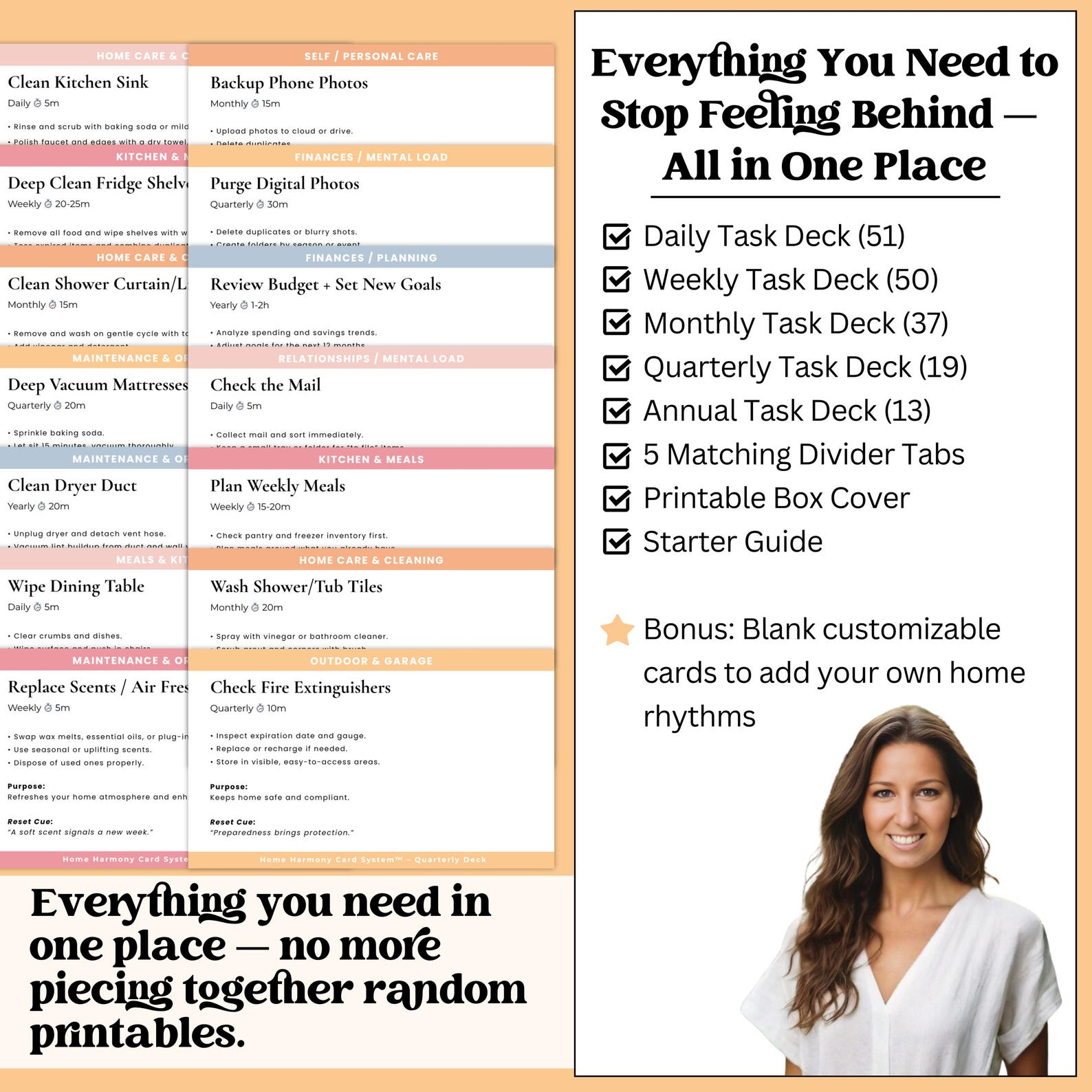 ADHD Home Routine Cards Visual Task System for Neurodivergent Adults ...