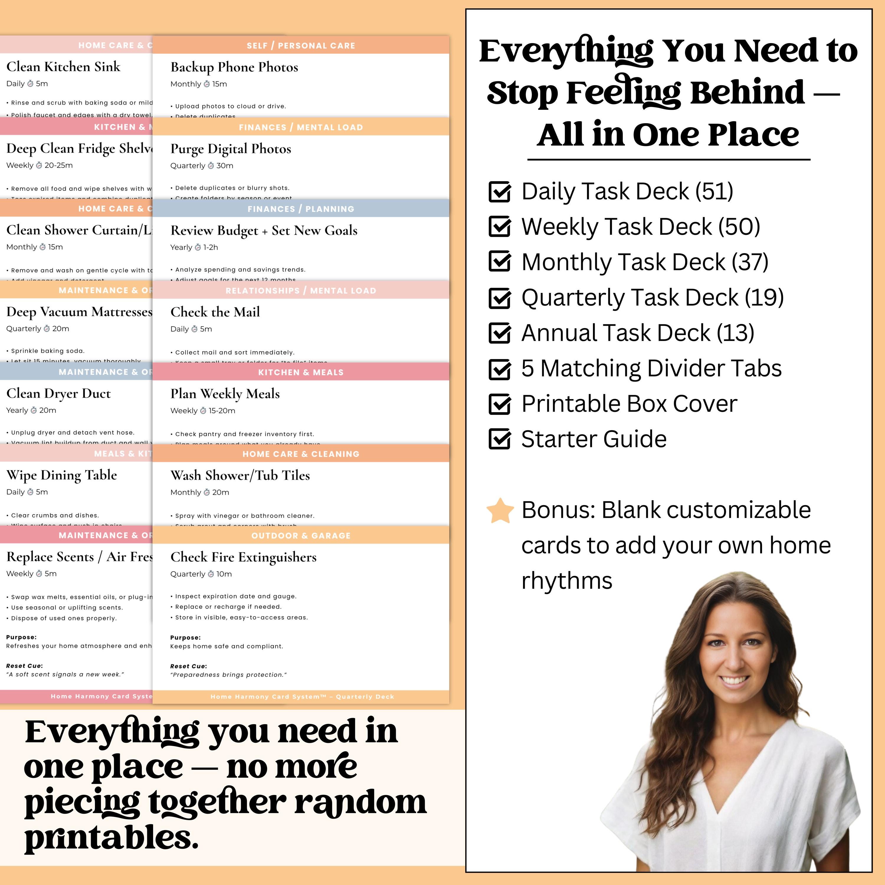 ADHD Home Routine Cards Visual Task System for Neurodivergent Adults ...
