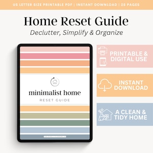 Declutter Worksheet Declutter Planner Insert Declutter Workbook ...