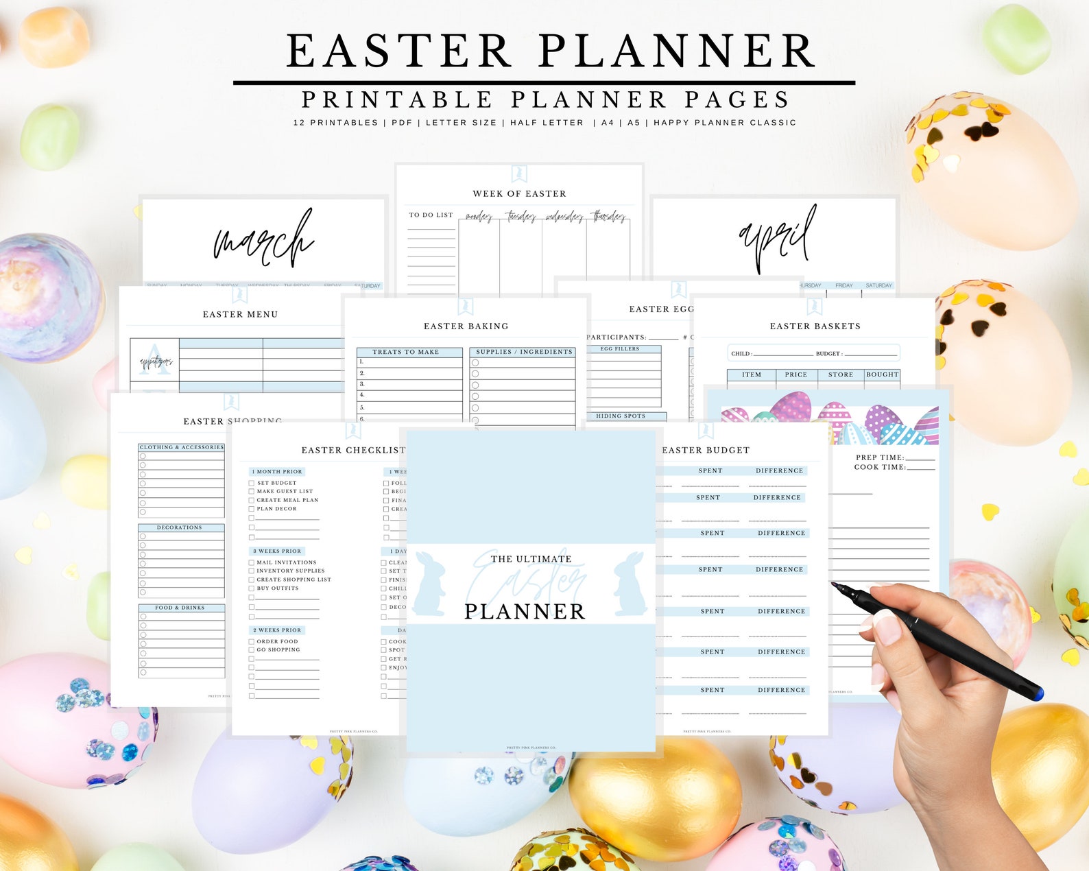 Easter Planner Spring Planner Easter Organizer Easter | Etsy