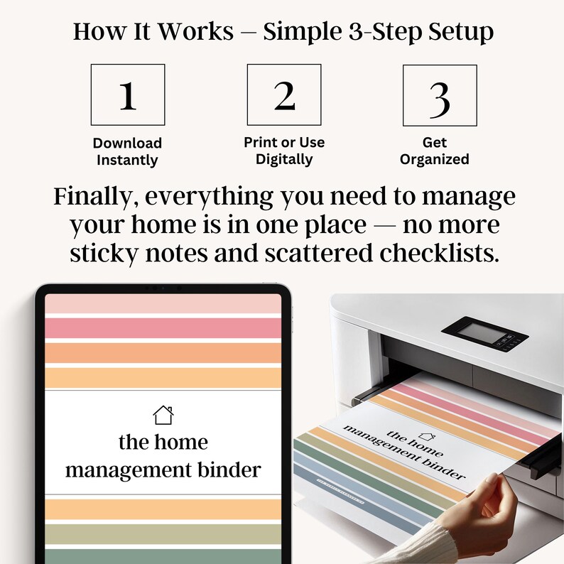 ADHD Home Planner Digital Life Binder for Executive Function Printable ...