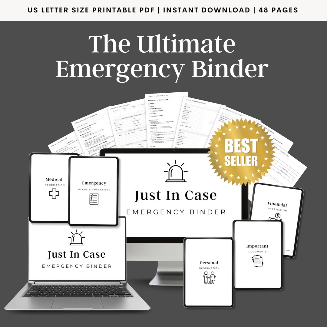 Just in Case Binder, Just in Case Emergency Binder, Just in Case ...
