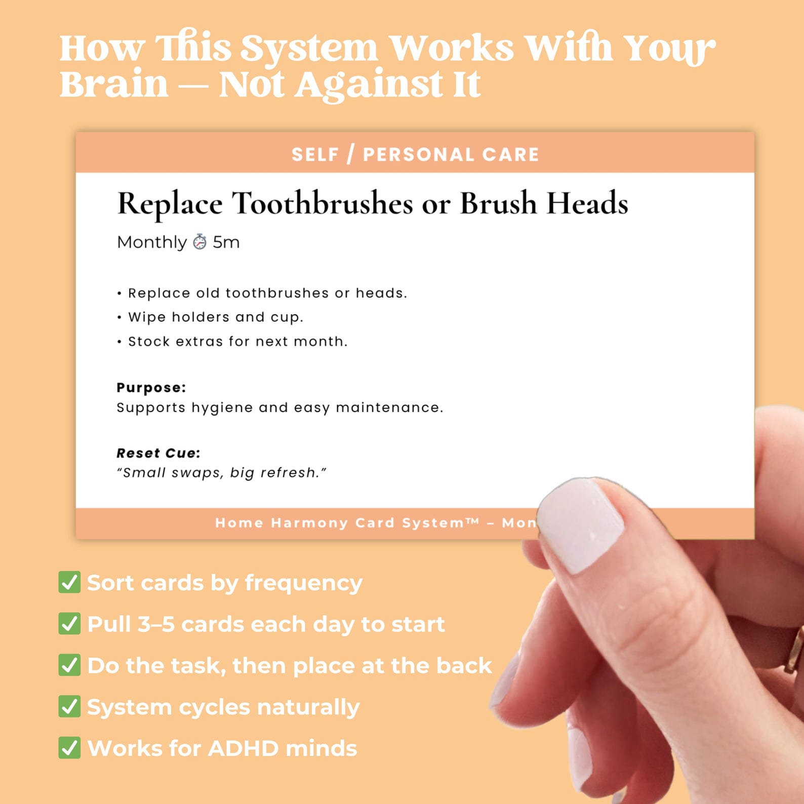 ADHD Home Routine Cards Visual Task System for Neurodivergent Adults ...