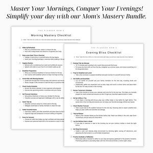 Daily Checklist Mom, Daily Checklist for Mom, Stay at Home Mom ...