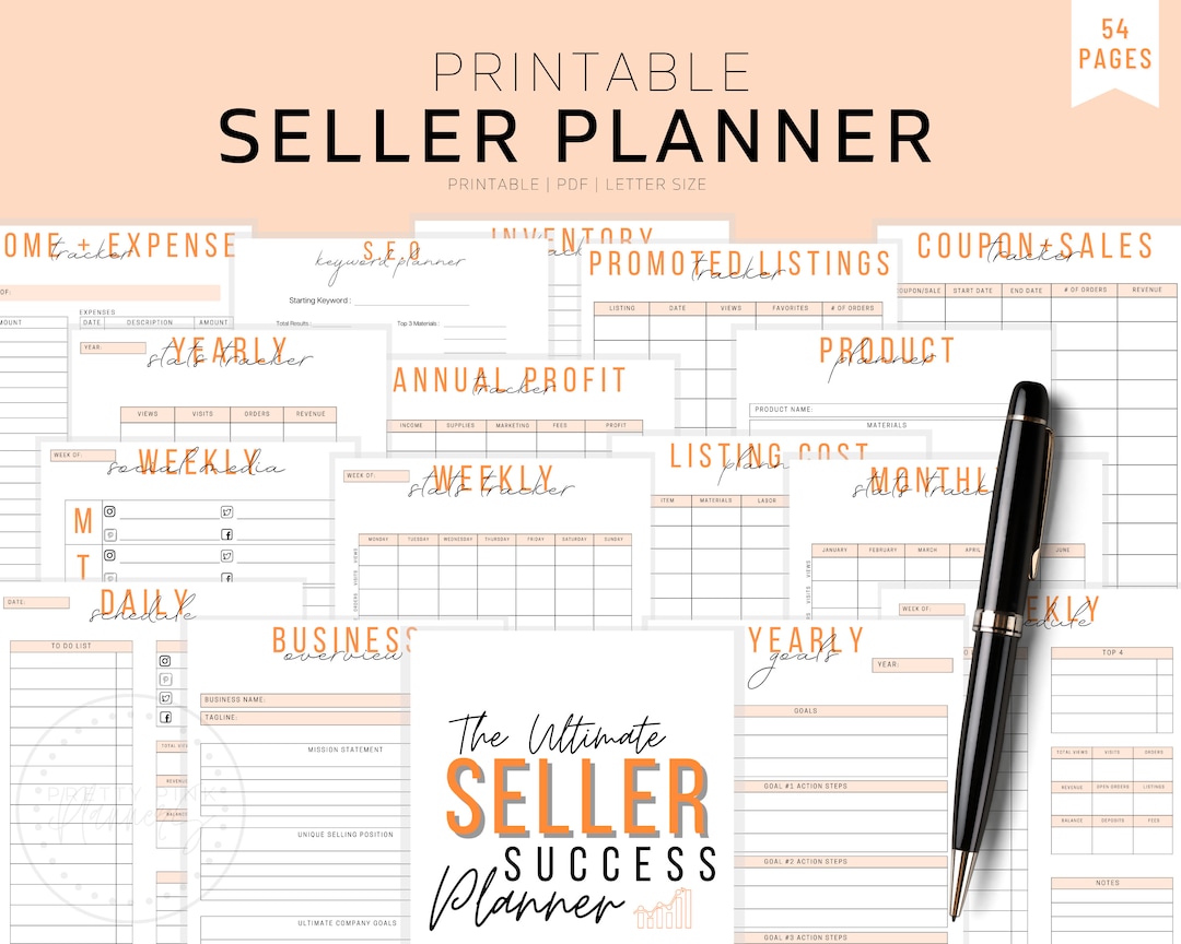 Etsy Business Planner, Etsy Planner Pages, Etsy Printable, Etsy Shop ...