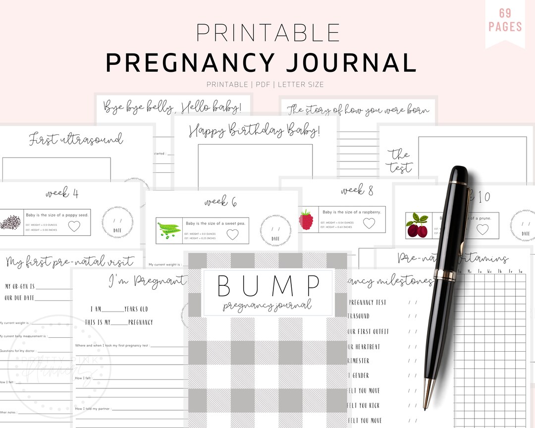 The Ultimate Pregnancy Journal, Printable Pregnancy Journal, Pregnancy ...