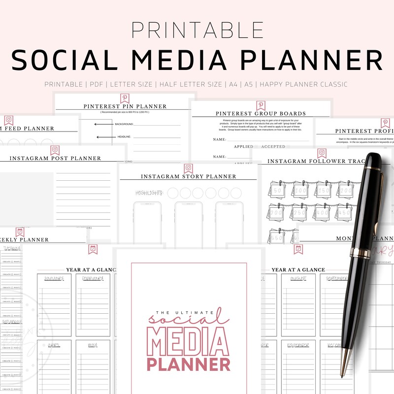 Social Media Planner - Etsy