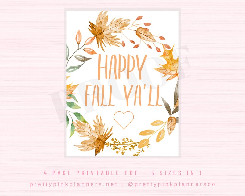 Fall Planner Dashboard Printable Planner Dashboard Cover | Etsy