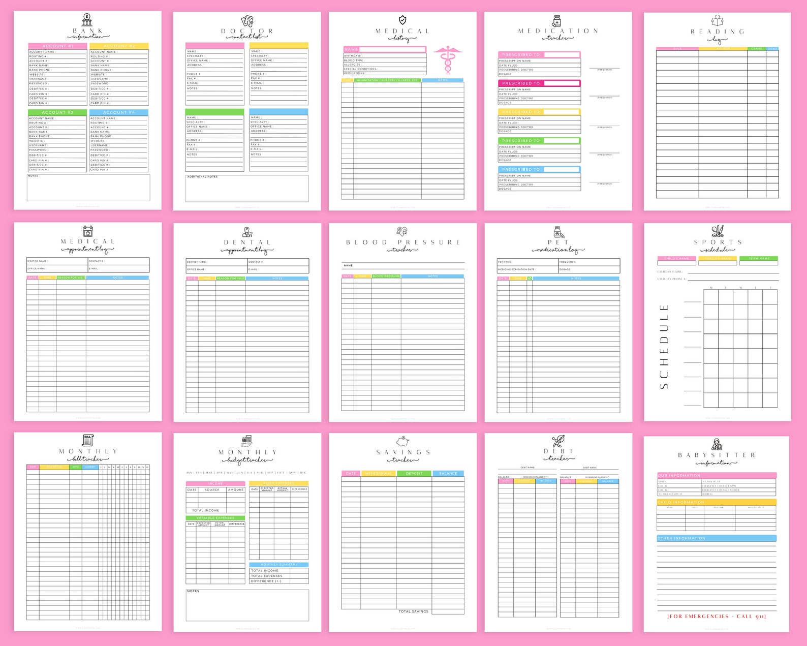 Household Planner Printables Home Management Binder - Etsy