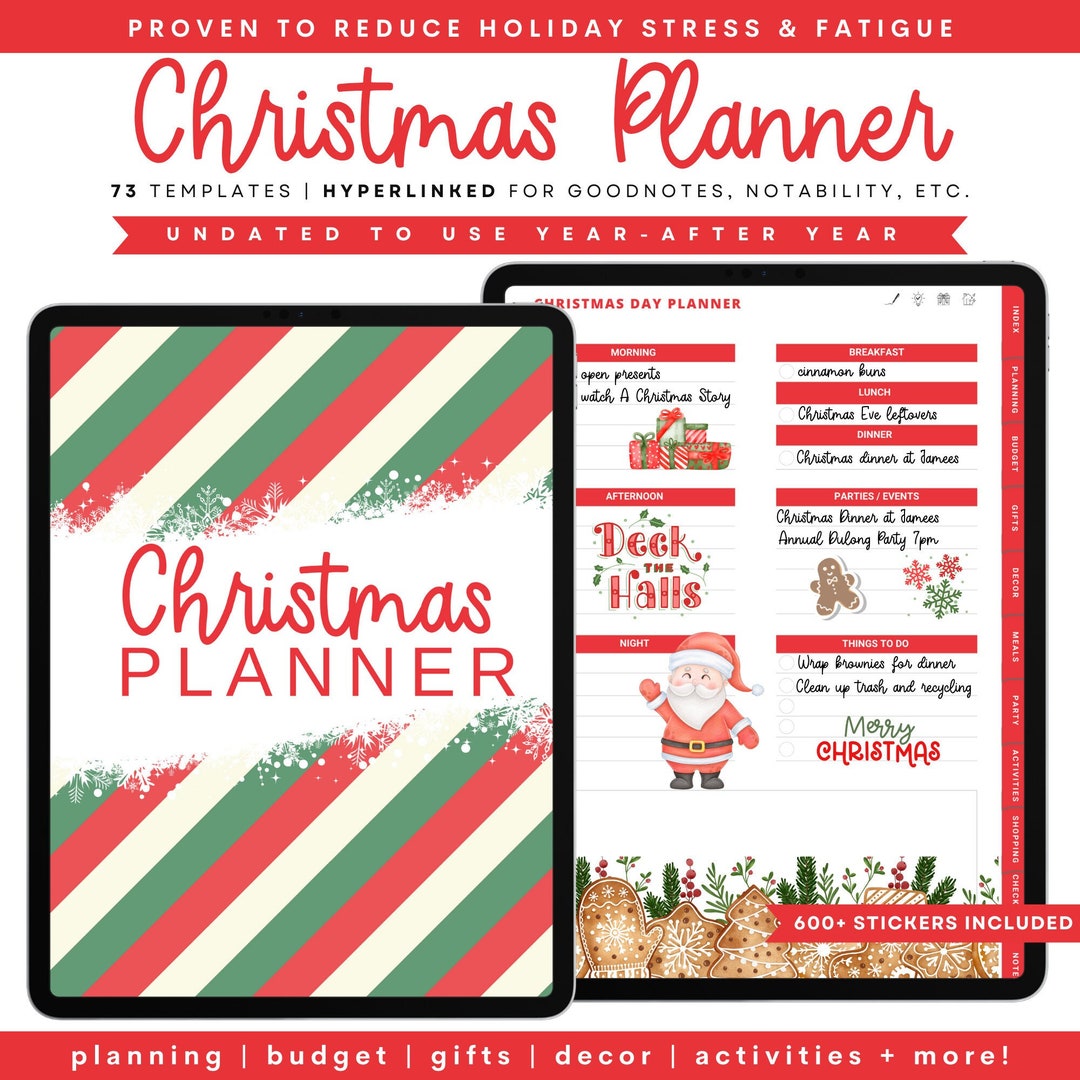 Goodnotes Christmas Planner, Digital Christmas Planner, Holiday Planner ...