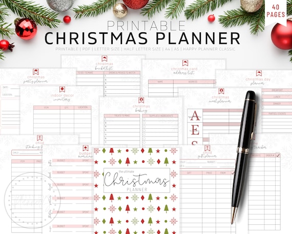 Christmas Planner Printable Holiday Planner Gift Budget - Etsy