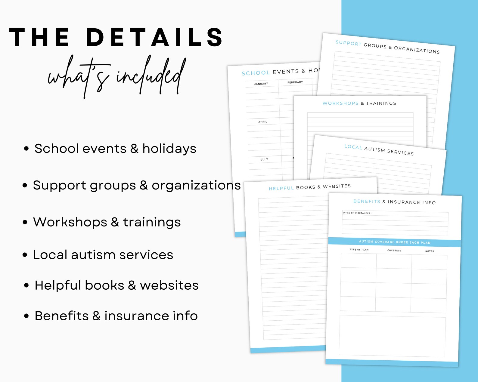 Autism Planner, Autism Planner Binder, Autism Planner Adult, Daily ...