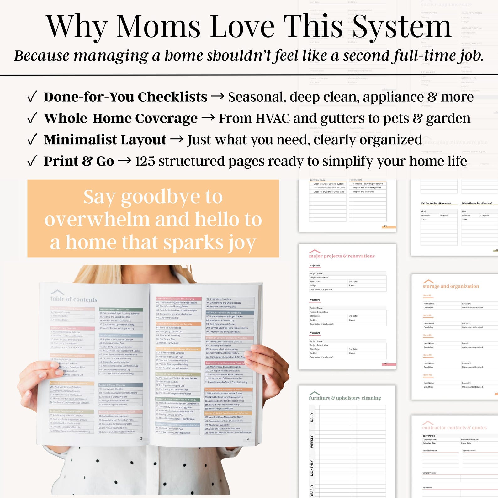 ADHD Home Planner Digital Life Binder for Executive Function Printable ...