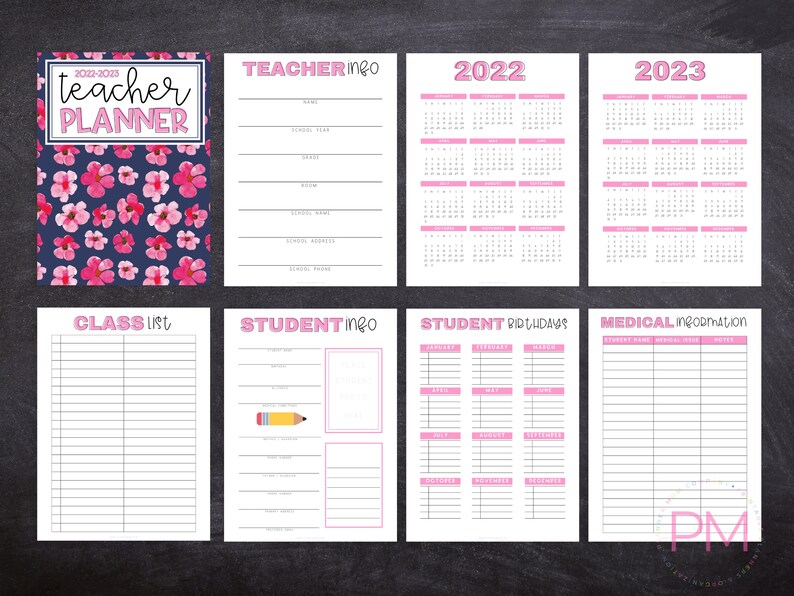 Teacher Planner 2022-2023 Lesson Planner Printable Academic | Etsy