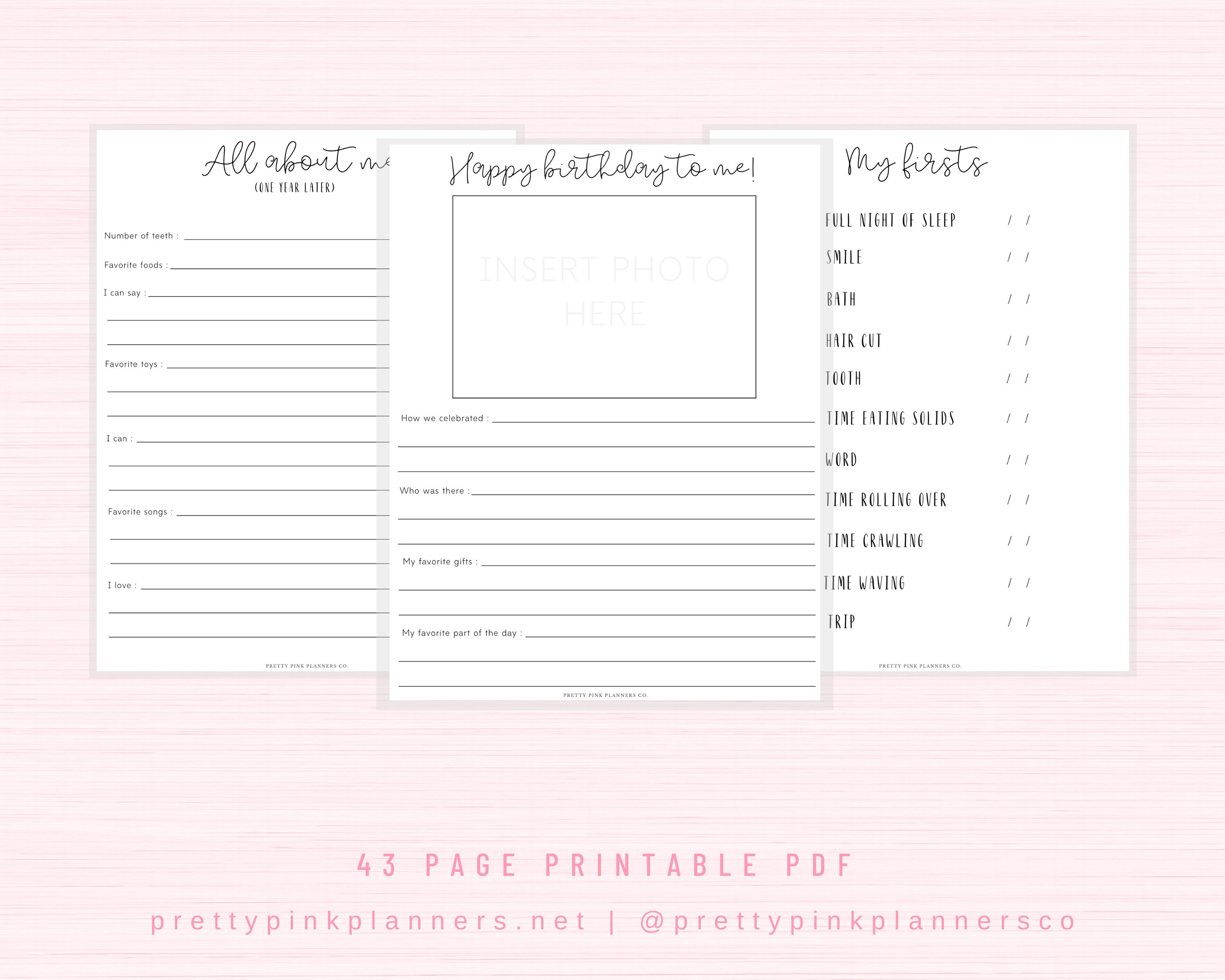 Baby Book Printable Baby Book Pages Baby Memory Book Baby | Etsy Canada