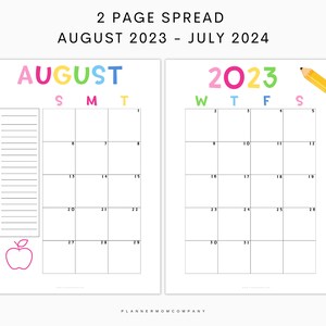 Teacher Planner 2023-2024, Lesson Planner Printable, Academic Planner ...