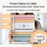Homeschool Planner Printable, Homeschool Planner, 2025, 2026 ...