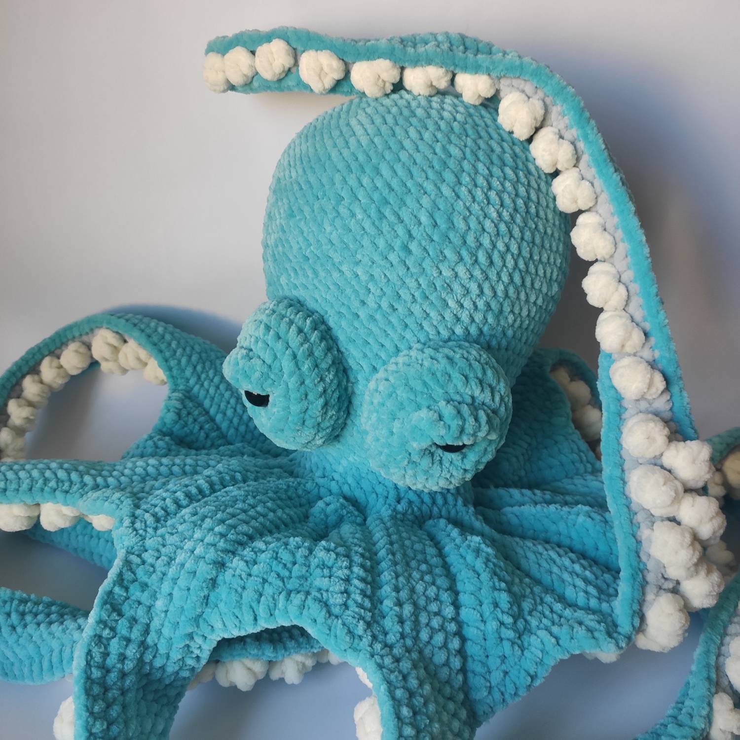 Teal Sea Animals Giant Octopus Plush Toy Jellyfish Crochet - Etsy