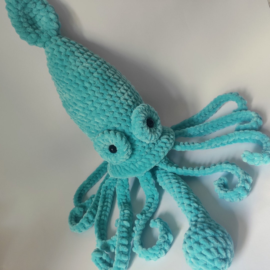 Amigurumi Squid Sea Life Plush Toys Nautical Toddler Toy Aquatic Stuff ...