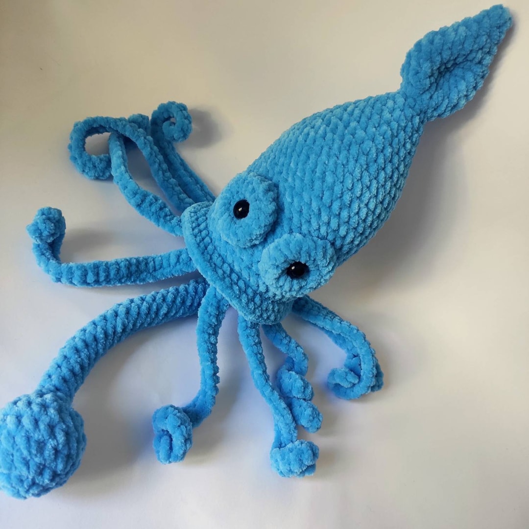 Aquatic Stuff Animal Sea Life Plush Toys Kawaii Squid - Etsy