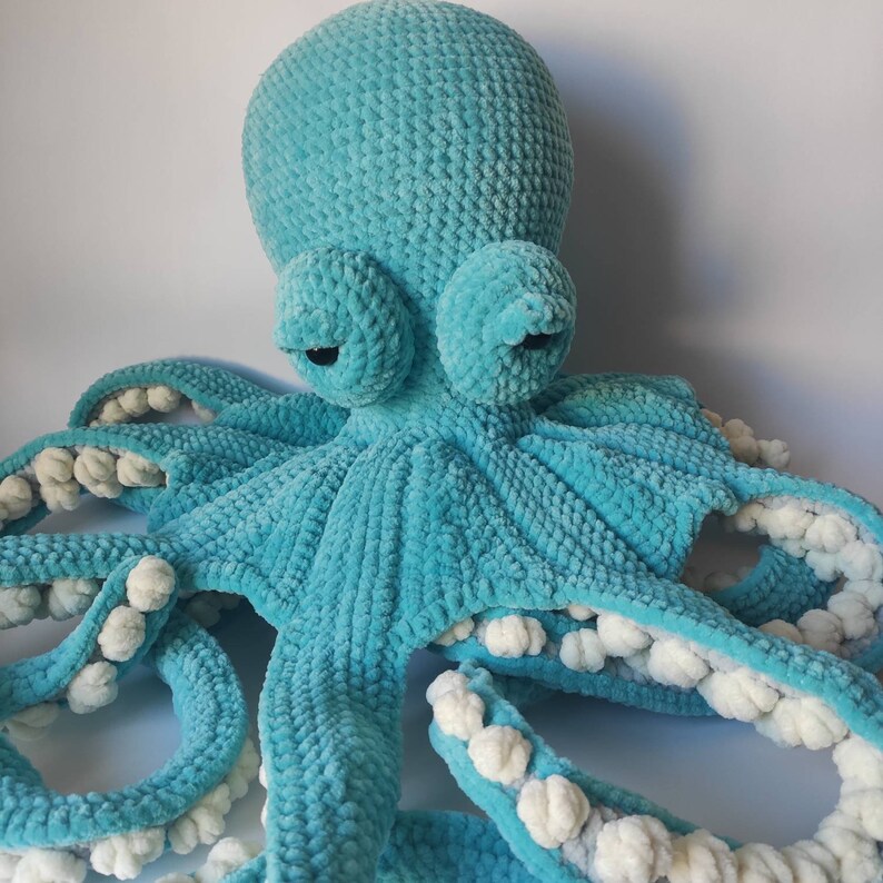 Giant Sea Animals Teal Octopus Plush Toy Amigurumi Aquatic | Etsy