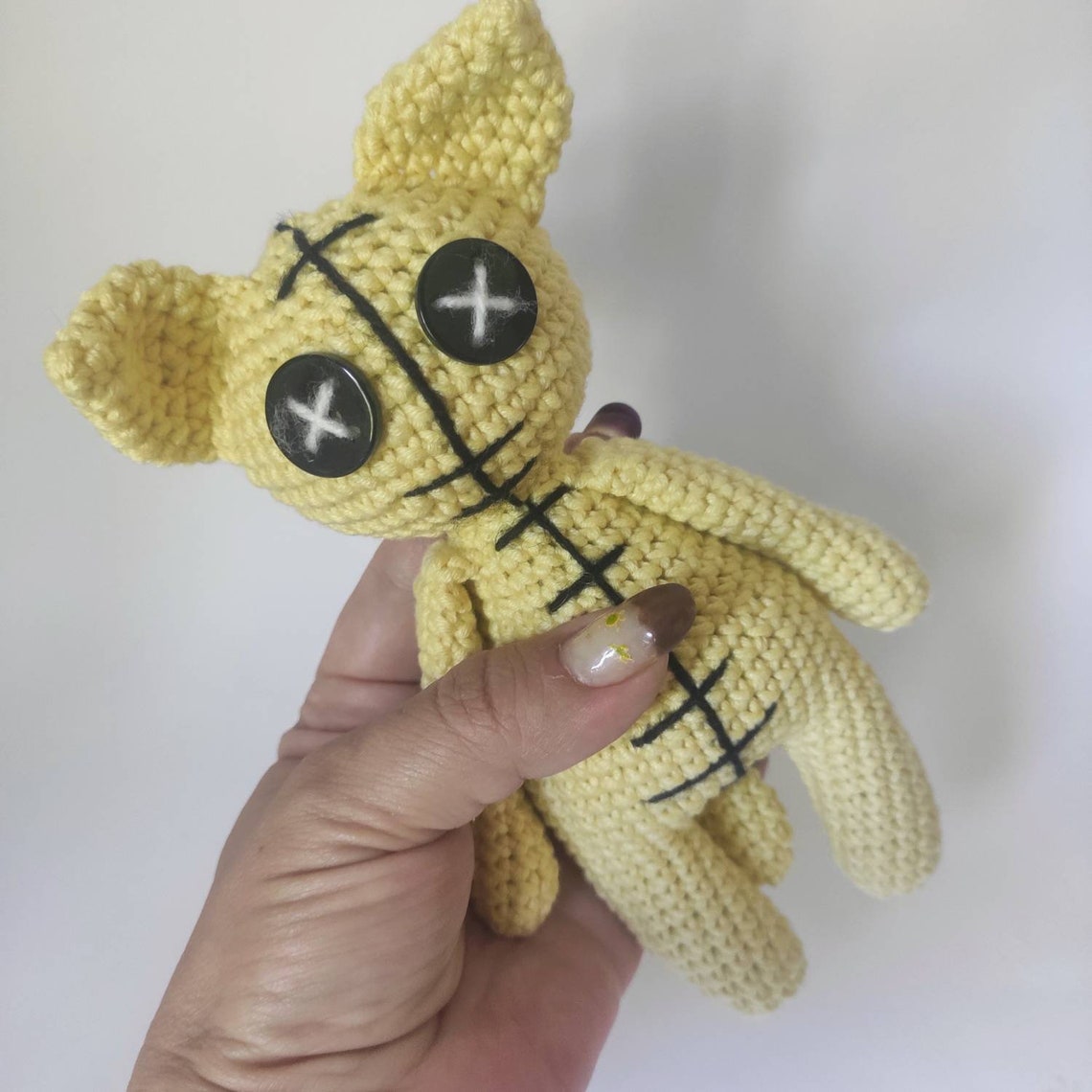 Set of 3 creepy plush toy Scary stuffed animal Creepy handmade | Etsy