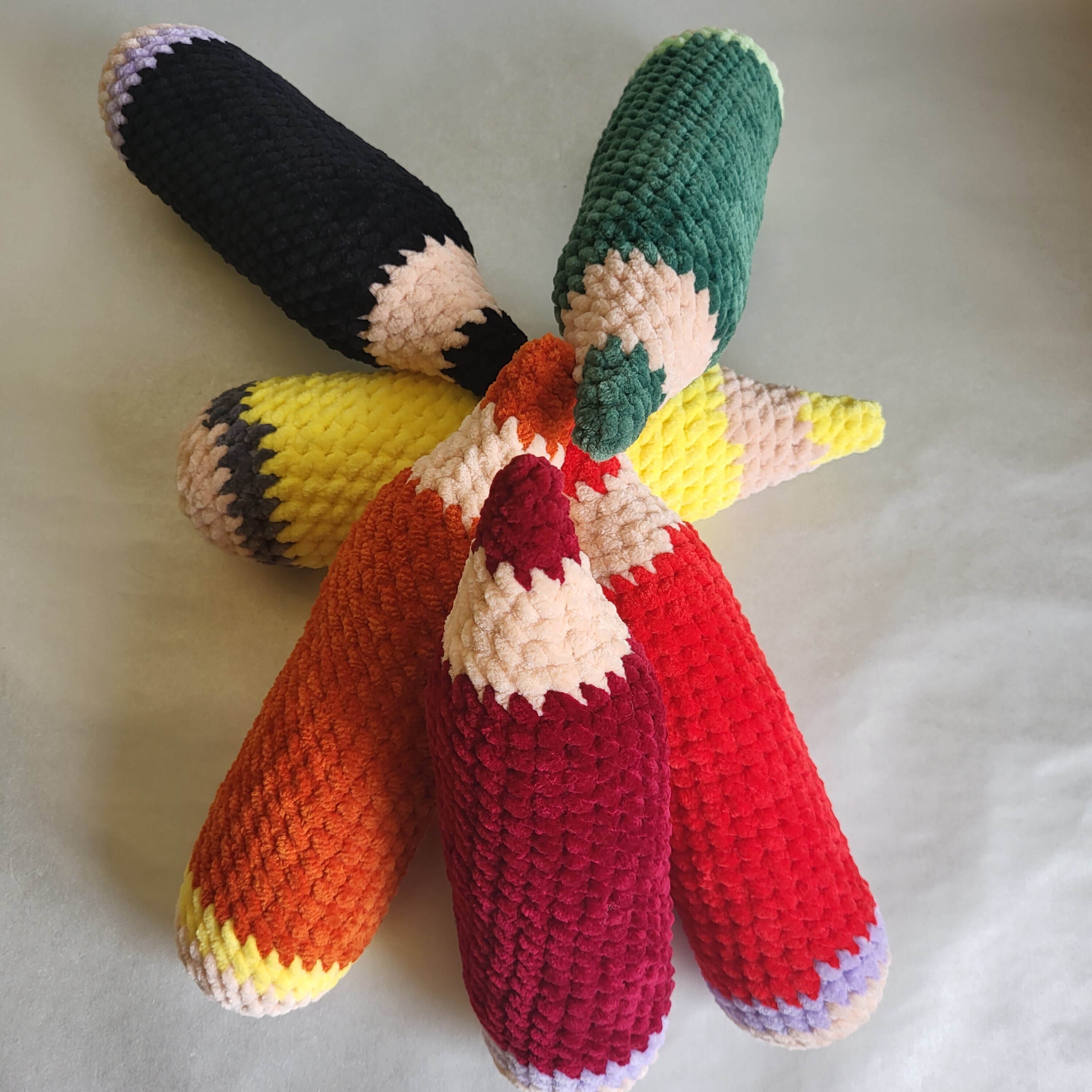Montessori Plush Toy Kidcore Crayons Toddler Plush Decor Amigurumi ...