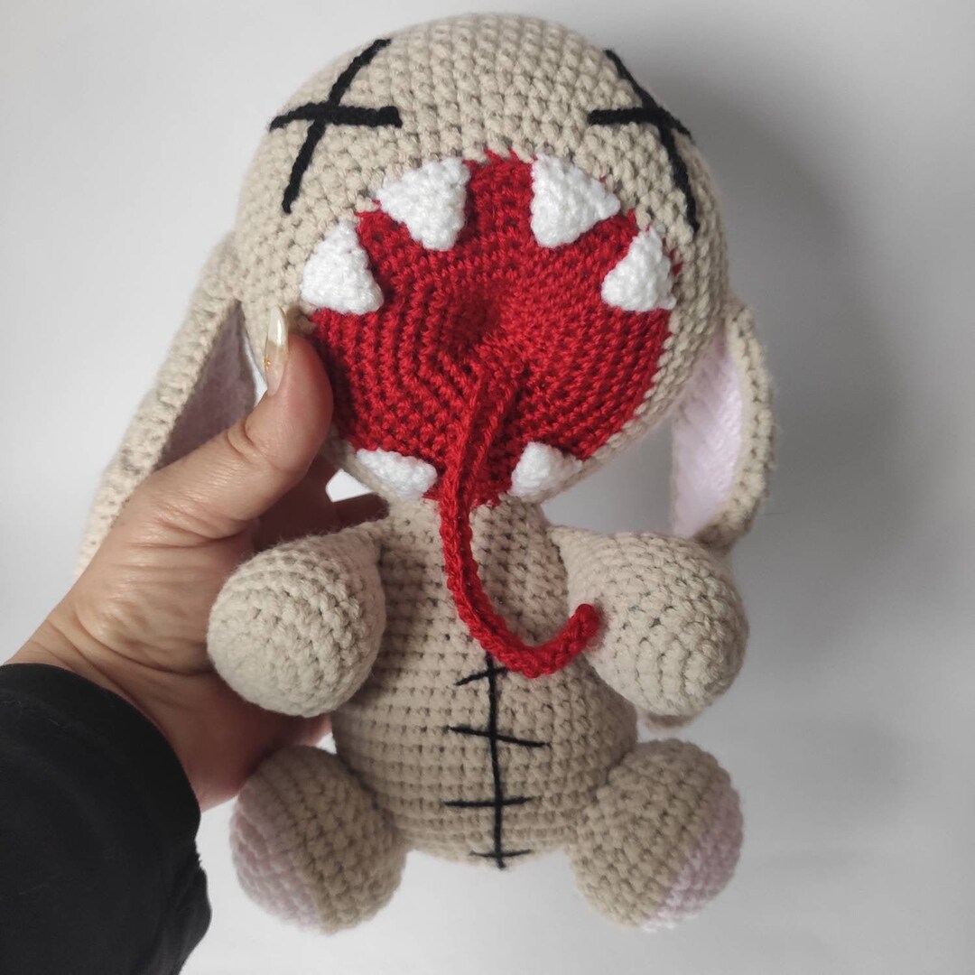 Creepy Bunny Plush Cute Zombie Bunny Horror Crochet Toy - Etsy