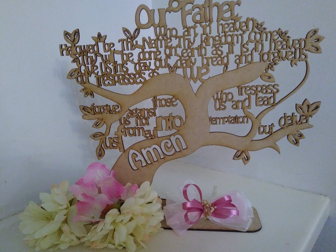 Our Father Prayer Tree. Lord's Prayer. First Communion | Etsy