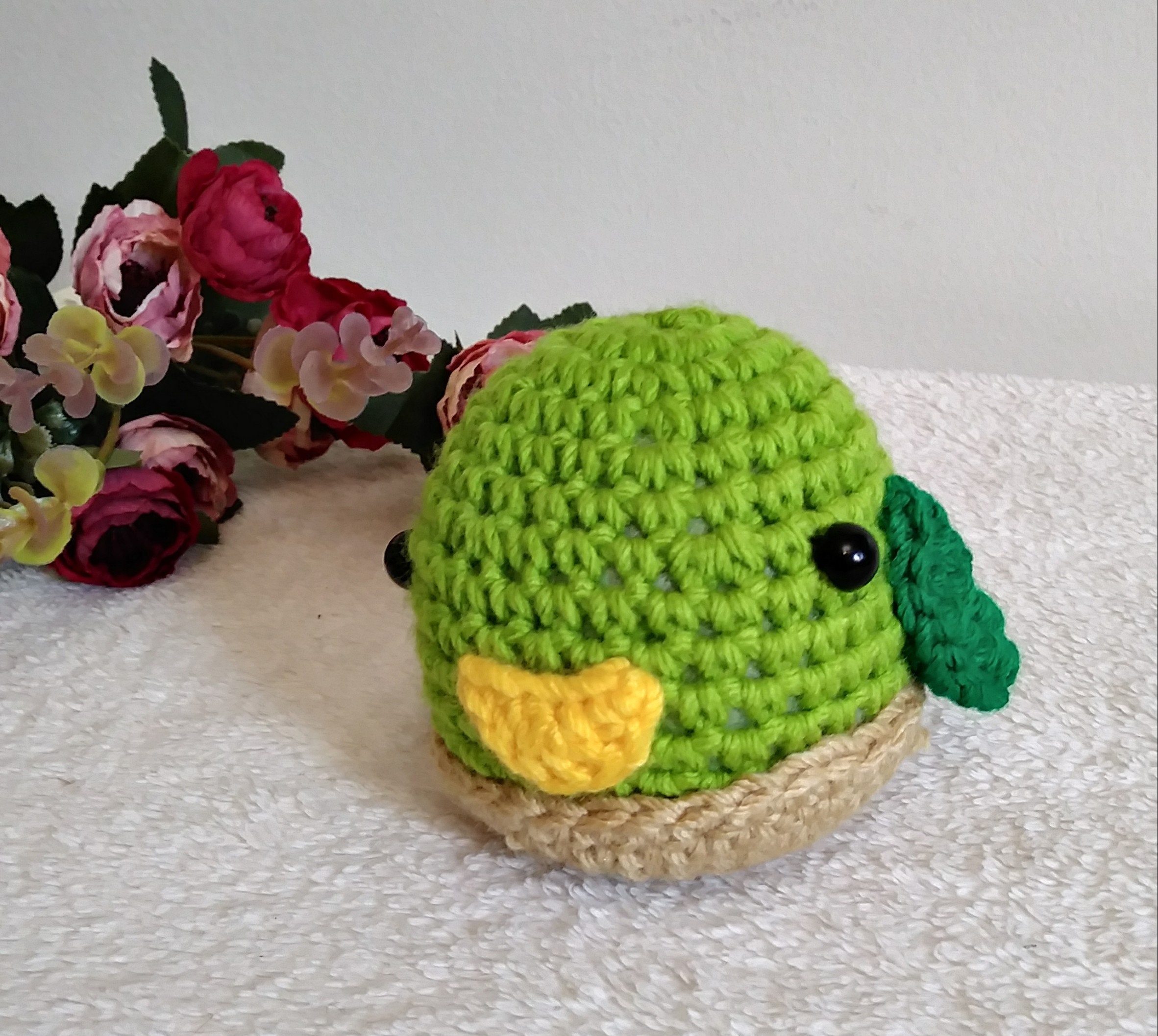 Amigurumi Little Bird. Crochet Green Bird. Kawaii Toy. Stuffed Toy ...