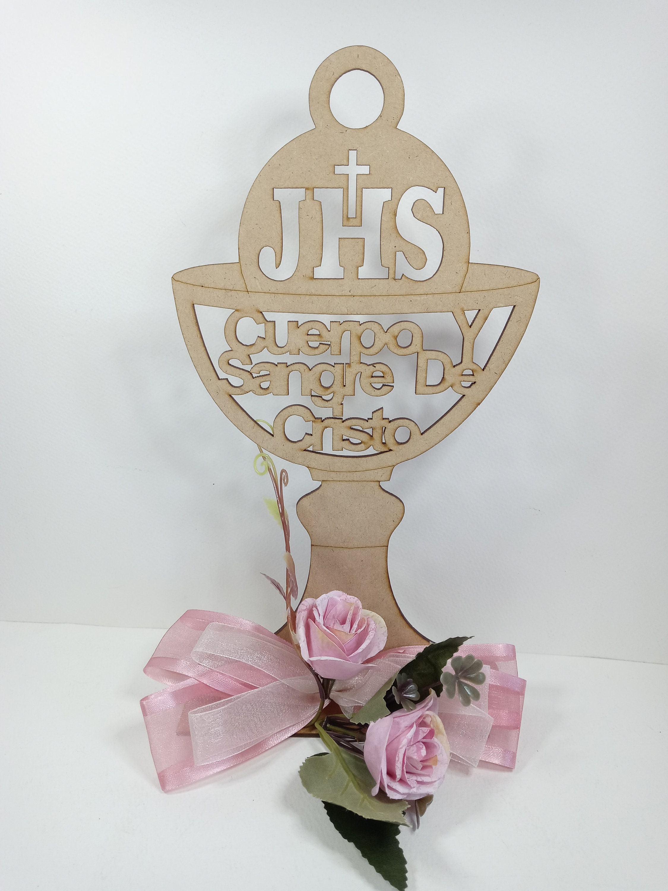 Holy Chalice Cake Topper. Wooden Holy Grail First Communion Cake Topper ...
