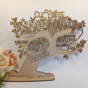 Our Father Prayer Tree. Lord's Prayer First Holy Communion Centerpiece ...