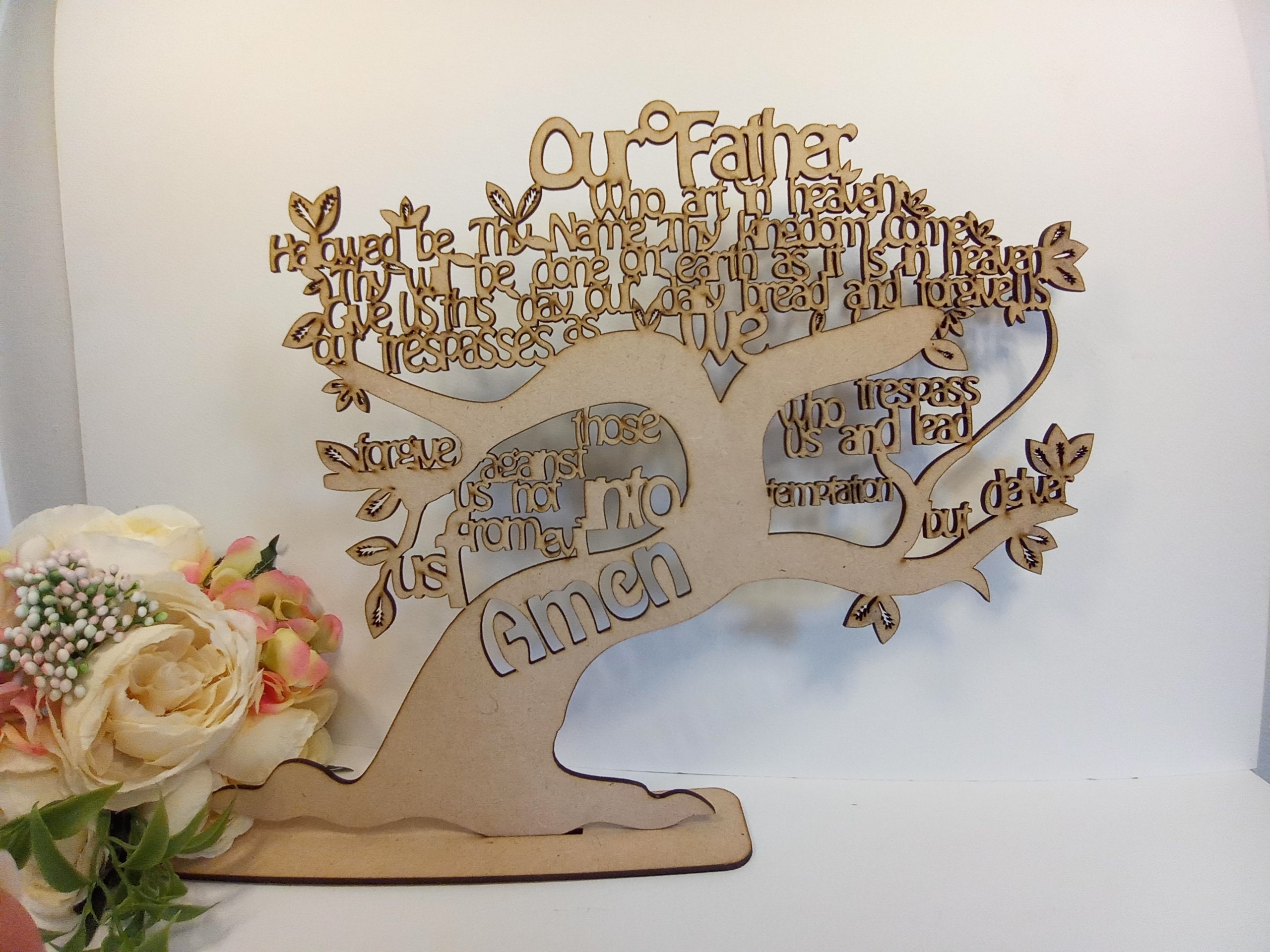 Our Father Prayer Tree. Lord's Prayer. First Communion Centerpiece ...