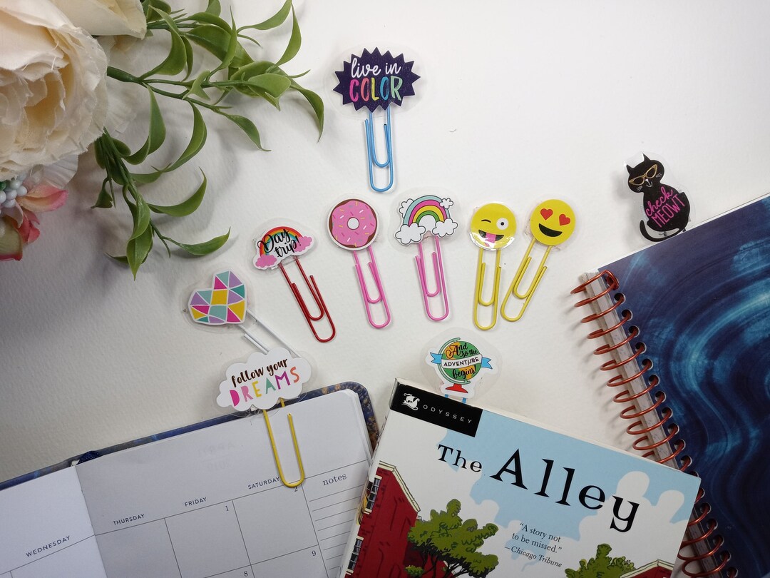 Sticker Paper Clips Emoji Bookmark Paper Clips, Planner Accessory ...