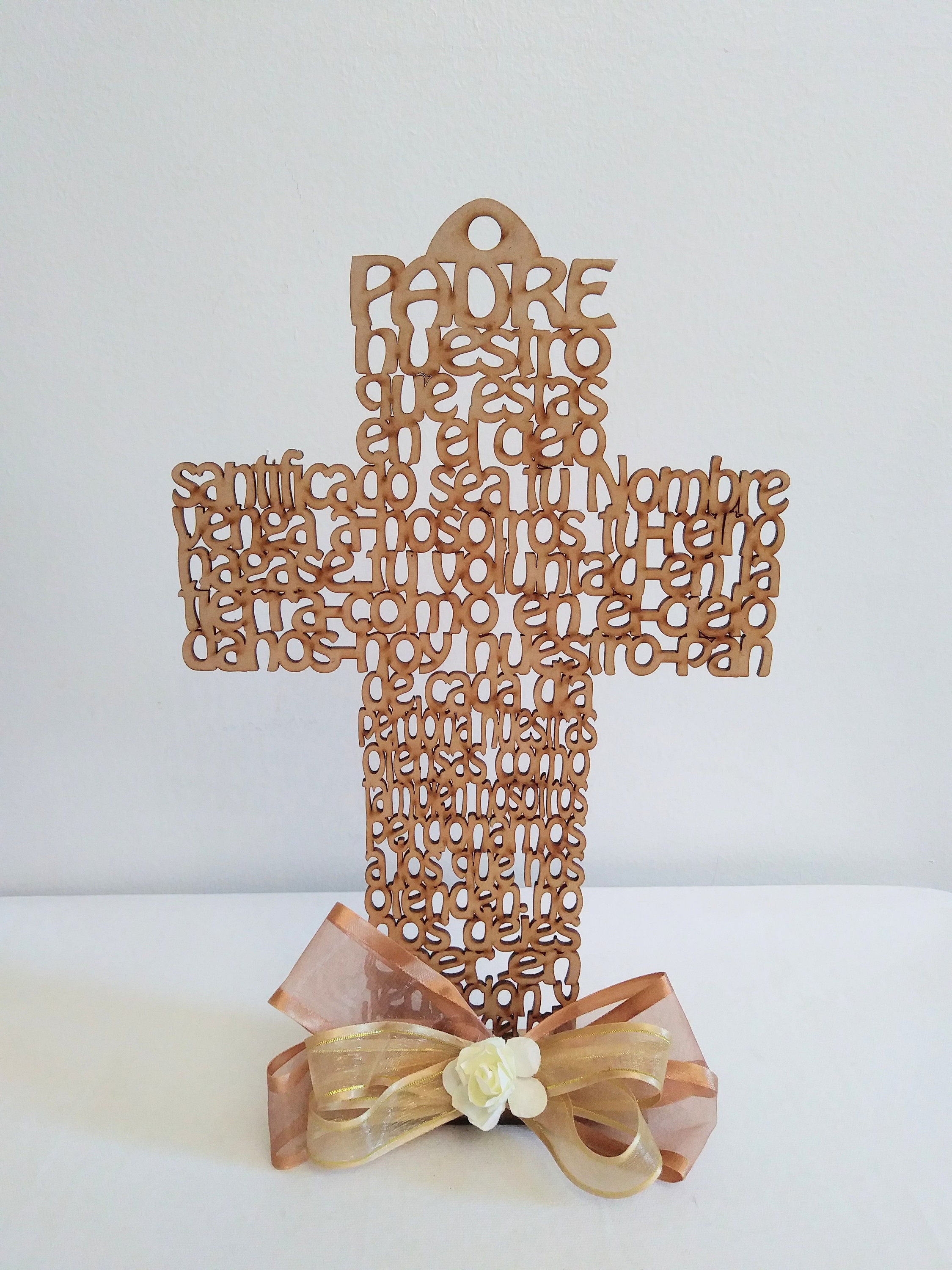 Cross Our Father First Holy Communion Centerpiece, Our Lord's Prayer ...