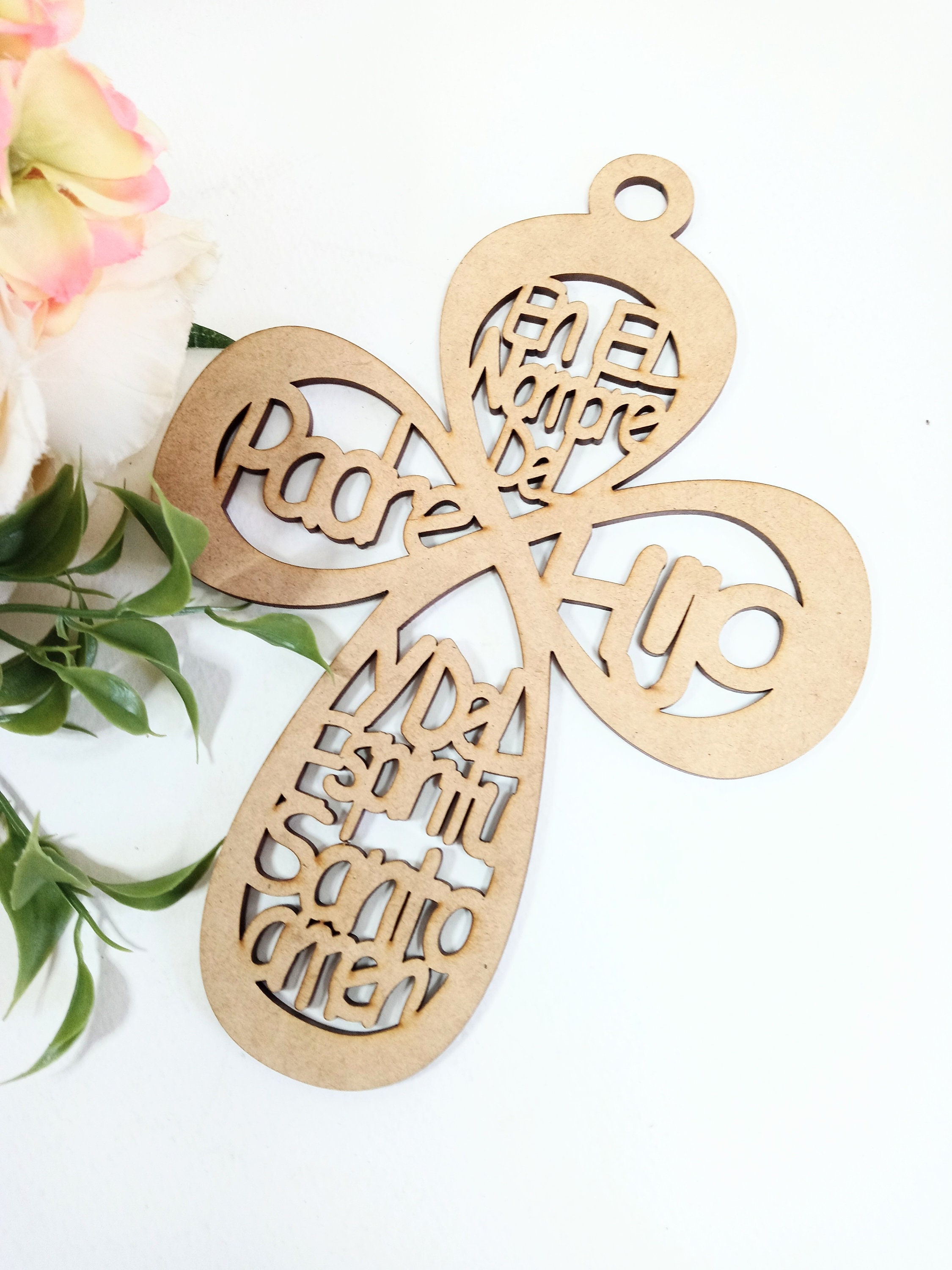 Wooden Cross First Communion Centerpiece Keepsakes Baptism Confirmation ...