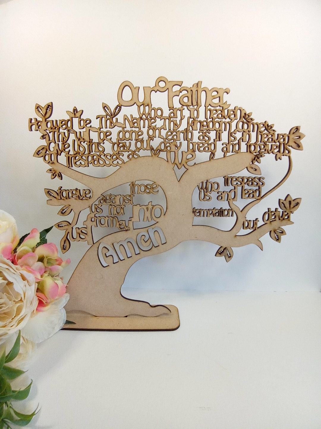 Our Father Prayer Tree. Lord's Prayer. First Communion Centerpiece ...