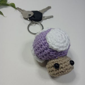 Amigurumi Mario Bros Mushroom. Crochet Keychain Mushroom. Charm Bag ...