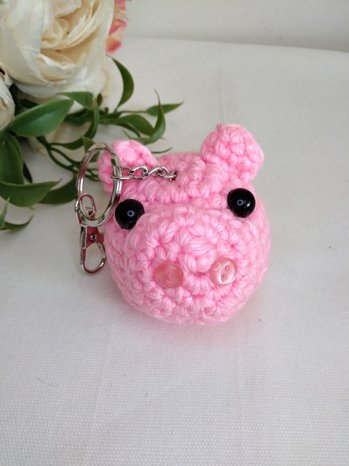 Amigurumi Little Pig. Crochet Piggy Keychain. Stuffed Toy. Pig Lovers ...